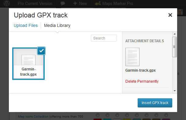 How to convert a non-GPX-track file into a GPX track file › Maps Marker Pro