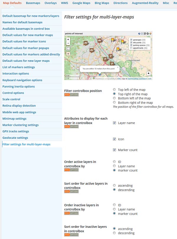 Pro v2.7 with support for multi-layer-map filtering on frontend & more ...