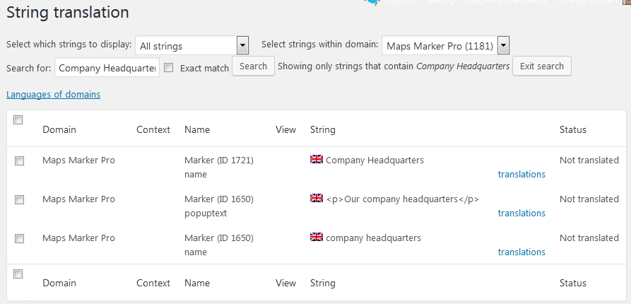 How to setup WPML/polylang translation support for multilingual maps › Maps Marker Pro