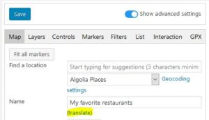How to setup WPML/polylang translation support for multilingual maps › Maps Marker Pro