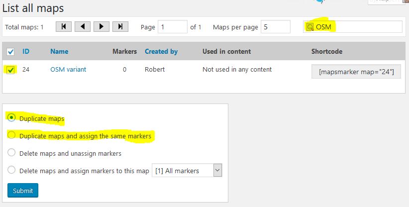 How to duplicate an existing map › Maps Marker Pro