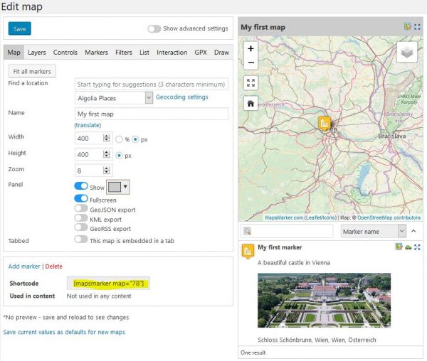 Starter guide – how to create a basic map › Maps Marker Pro