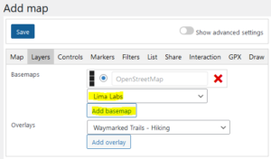 How to add Lima Labs tiles › Maps Marker Pro